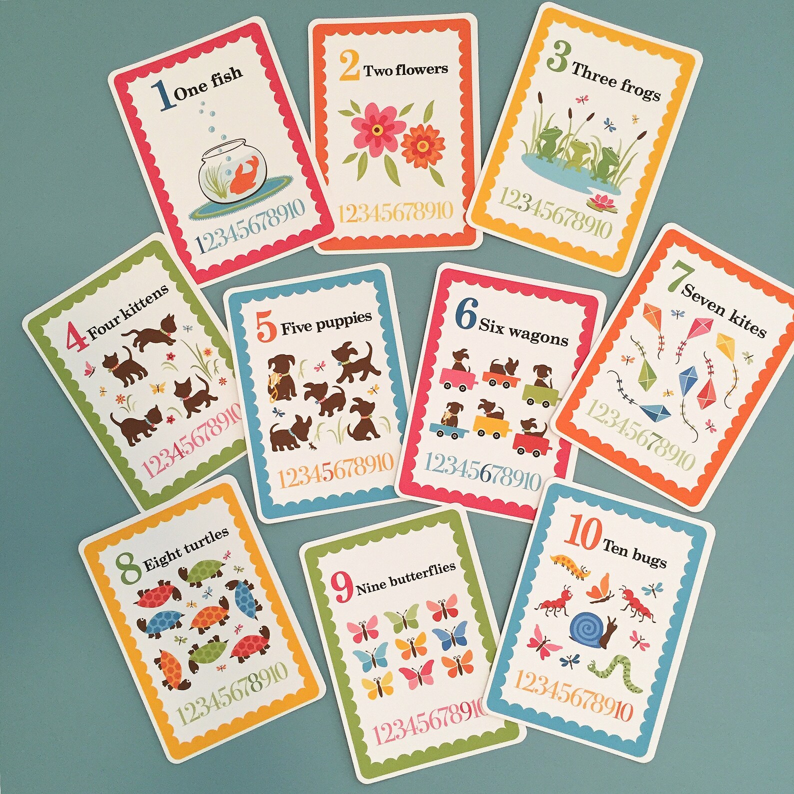 PDF Printable Alphabet and Counting Card Set 36 Child's | Etsy