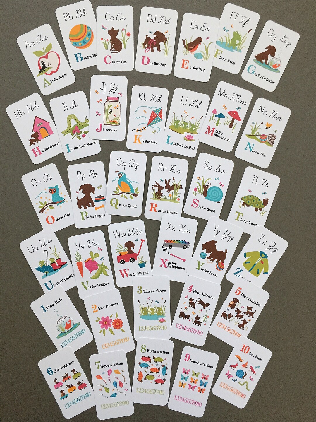 PDF Printable Mini Child's Play Alphabet and Counting Card Set ...