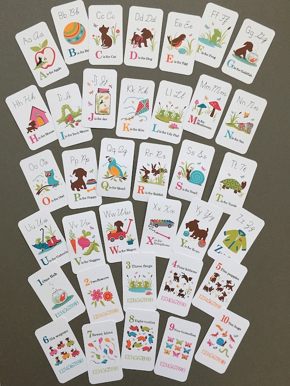 PDF Printable Mini Child's Play Alphabet and Counting Card - Etsy