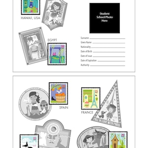 Wee Are the World Passport and Stamps PDF, Student Educational Passport ...