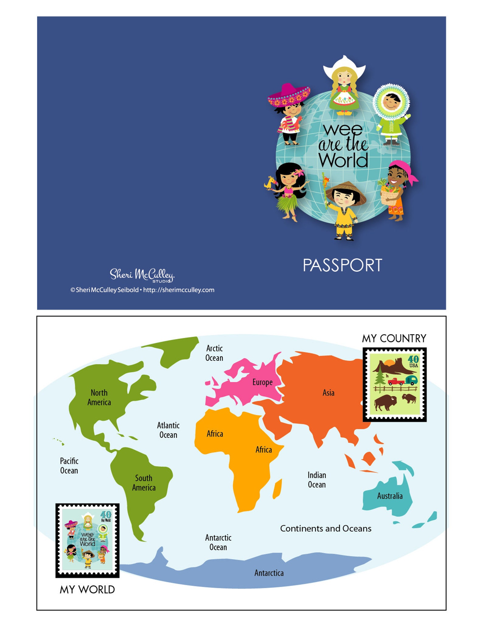 Wee Are the World Passport and Stamps PDF, Student Educational Passport ...