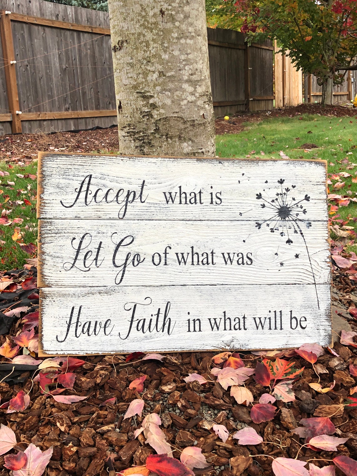 ACCEPT What is RUSTIC Painted Fence Wood Sign | Etsy