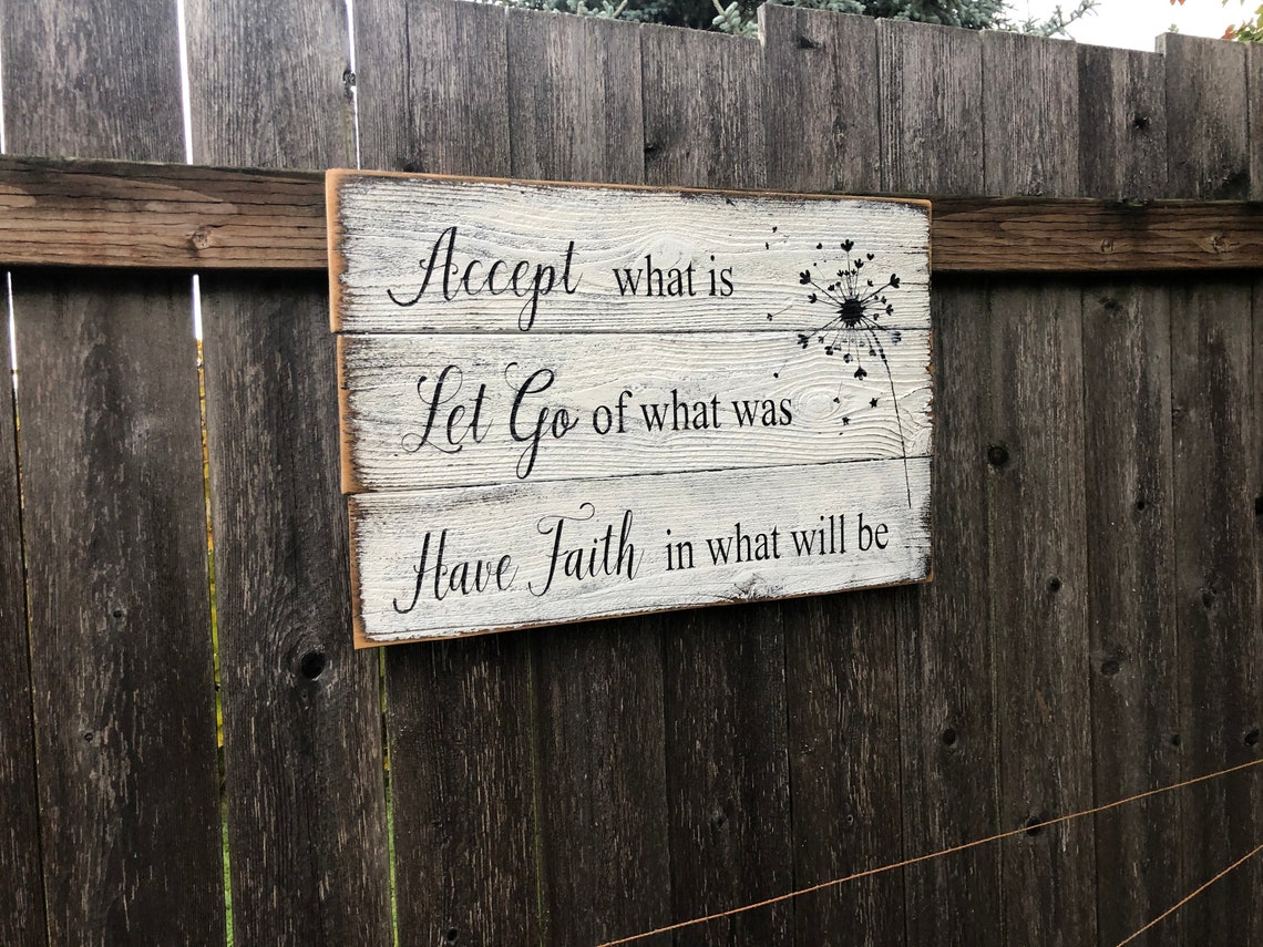 ACCEPT What is RUSTIC Painted Fence Wood Sign | Etsy