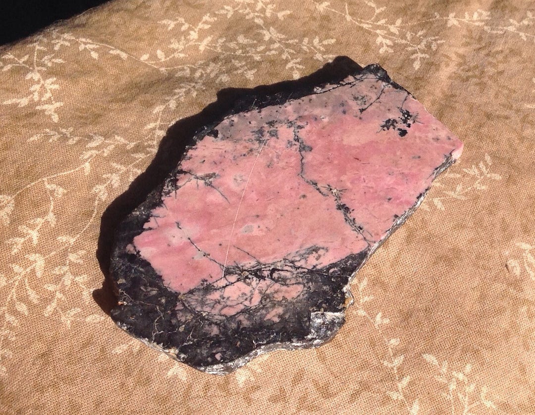 Polished Rhodonite Slab - Etsy