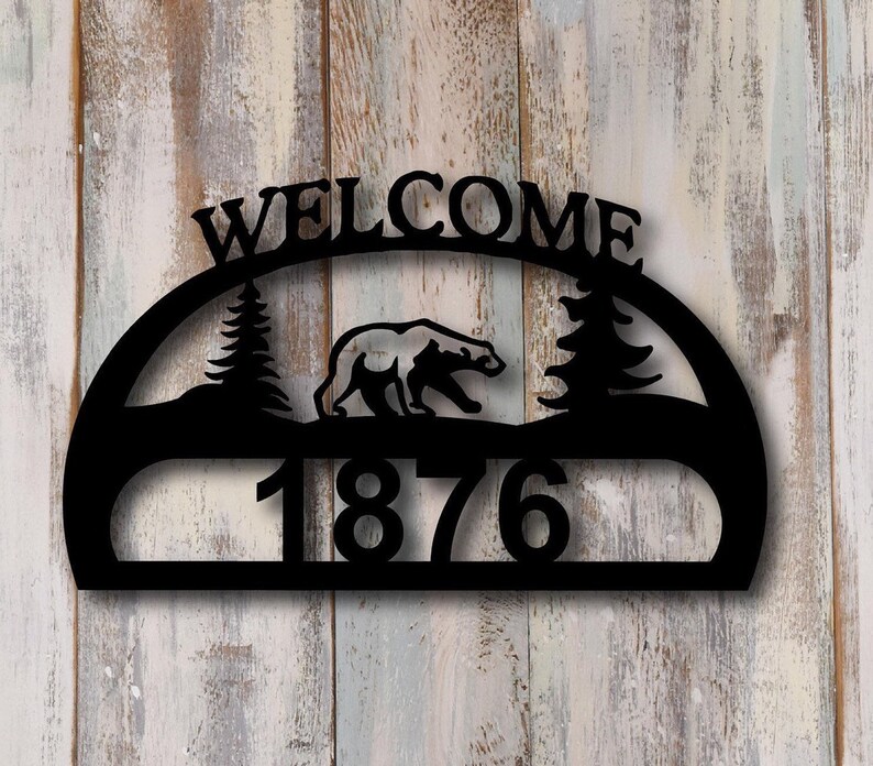 Rustic Country Cabin Address Sign Custom and personalized | Etsy