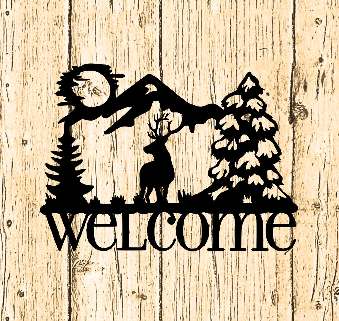 Rustic Country Cabin Welcome Sign Custom and Personalized | Etsy