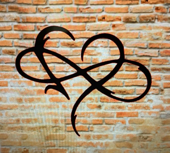 Infinity Heart Metal Sign Metal Wall Sign Art Large Metal | Etsy