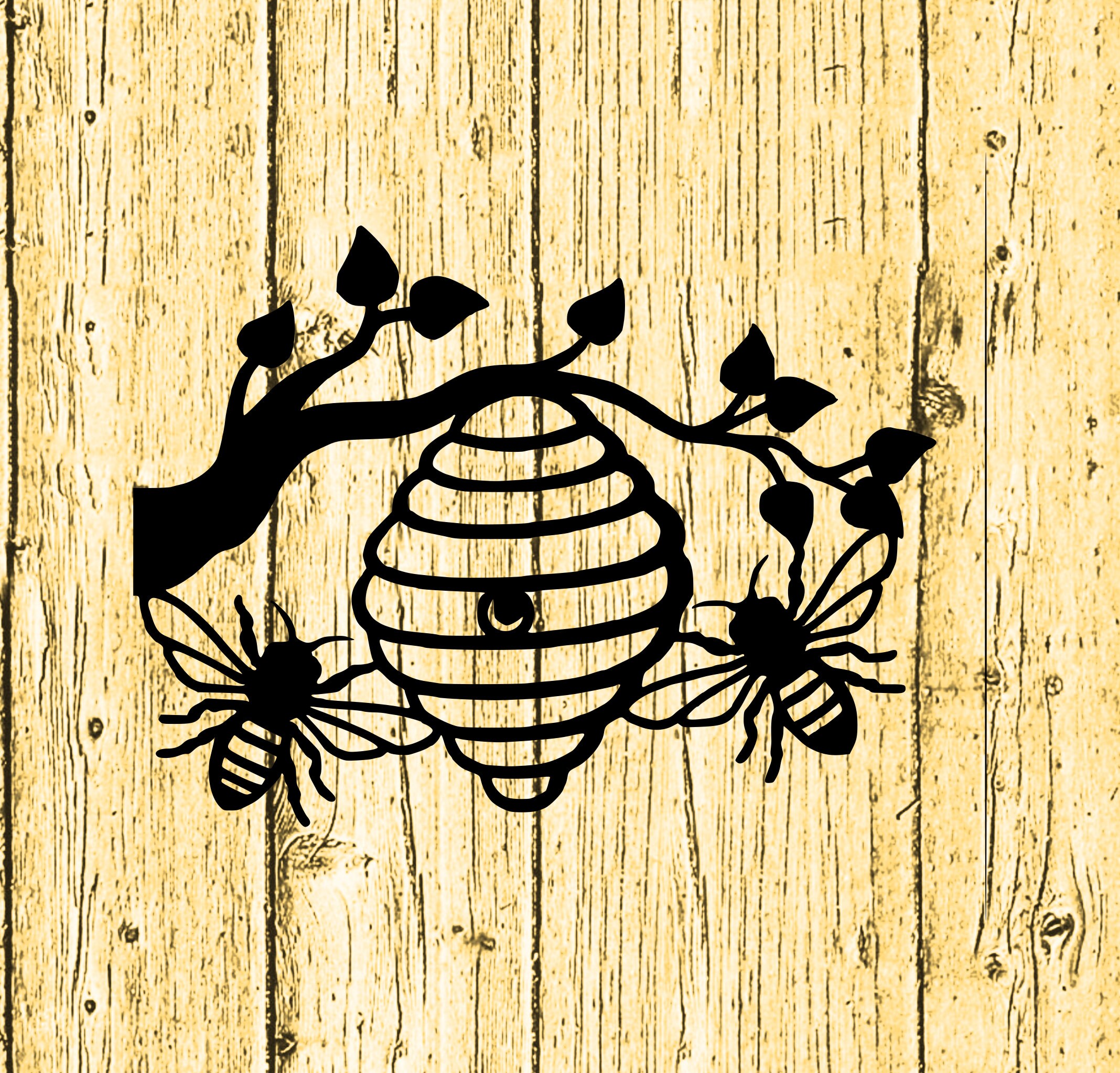 Beehive Branch Metal Sign Metal Wall Art Bee Lovers Sign | Etsy