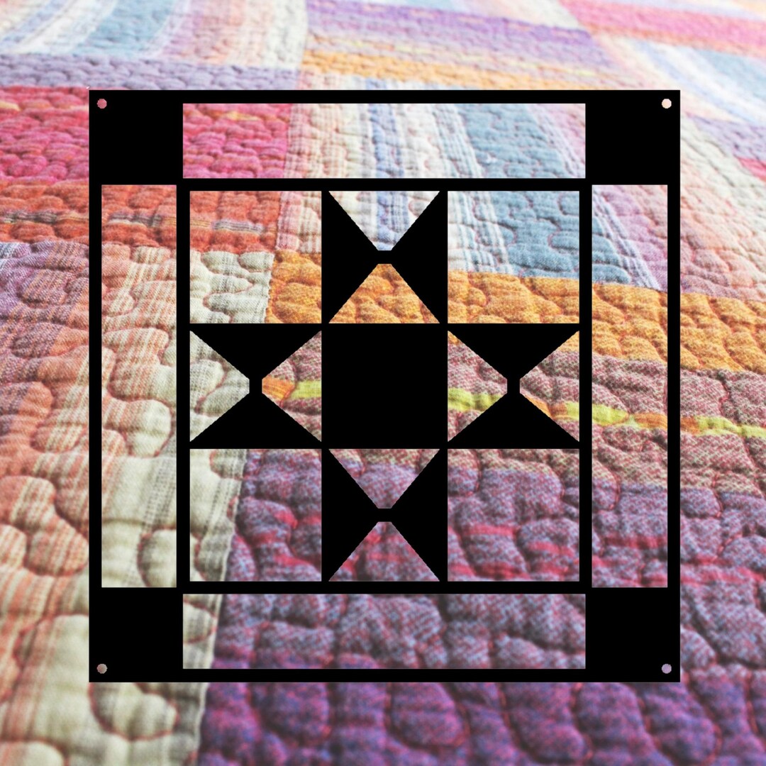 Handcrafted Metal Quilt Block Wall Art: Rustic Farmhouse Decor - Etsy