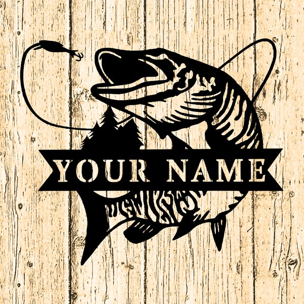 Muskie Silhouette - Etsy