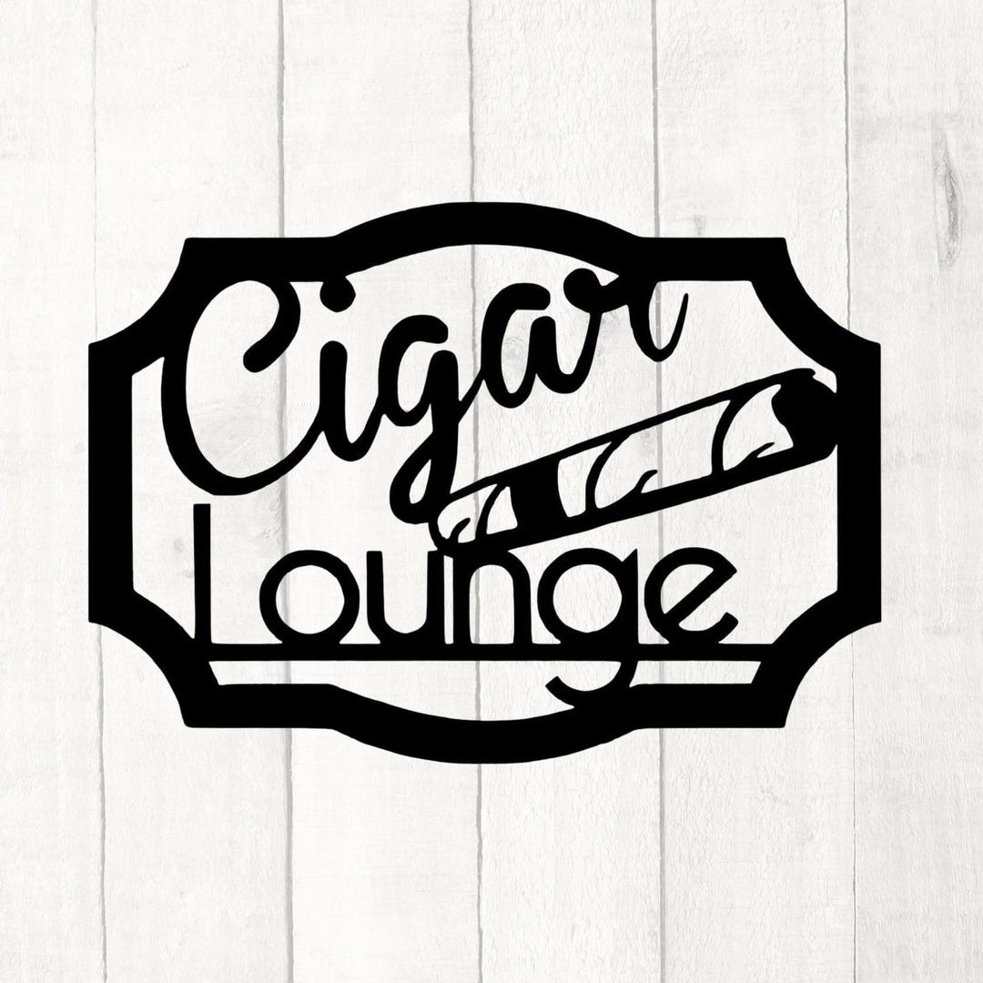 Cigar Lounge Metal Sign – Man Cave Wall Art, Smoking Room Decor ...