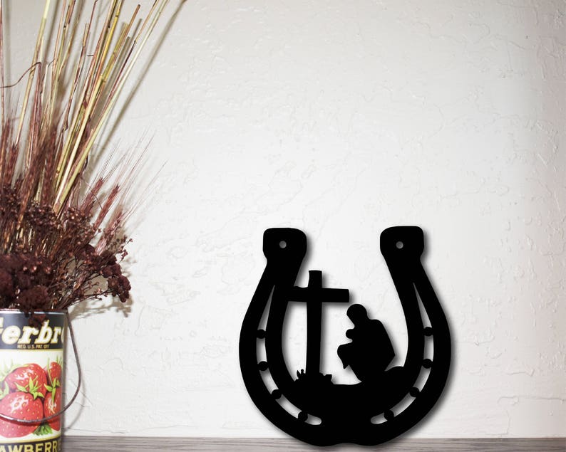 Praying Cowboy Christian Wall Art Cowboy and Western Art | Etsy