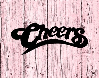 Cheers Sign Metal Cheers Sign Script Cheers Sign Script Font Bar Sign ...