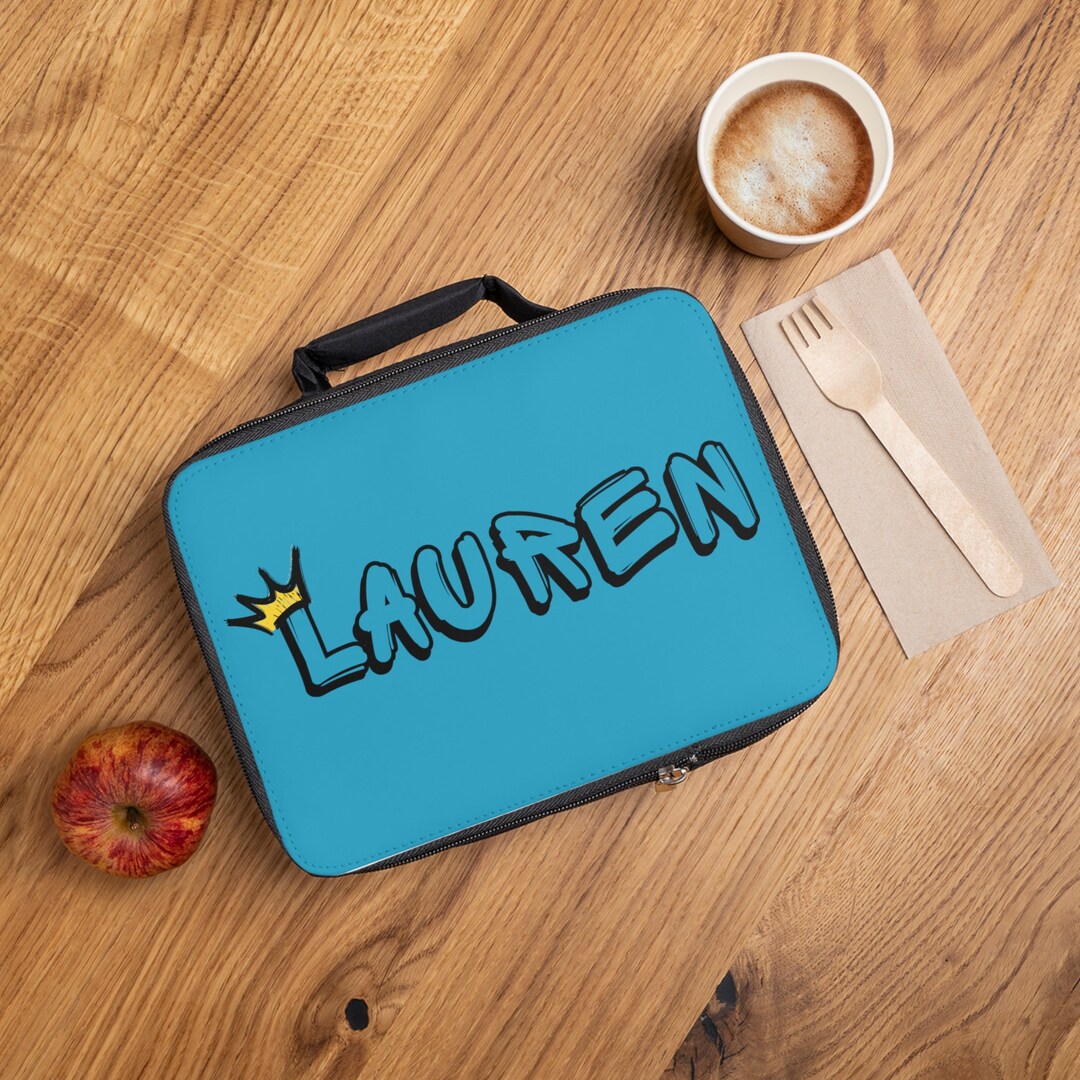 Personalized Name Graffiti Crown Lunch Bag - Etsy