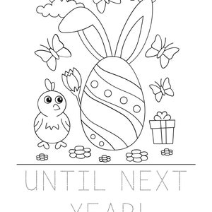 Kids Easter Coloring and Tracing 20 Pages Activity Printable Easter ...
