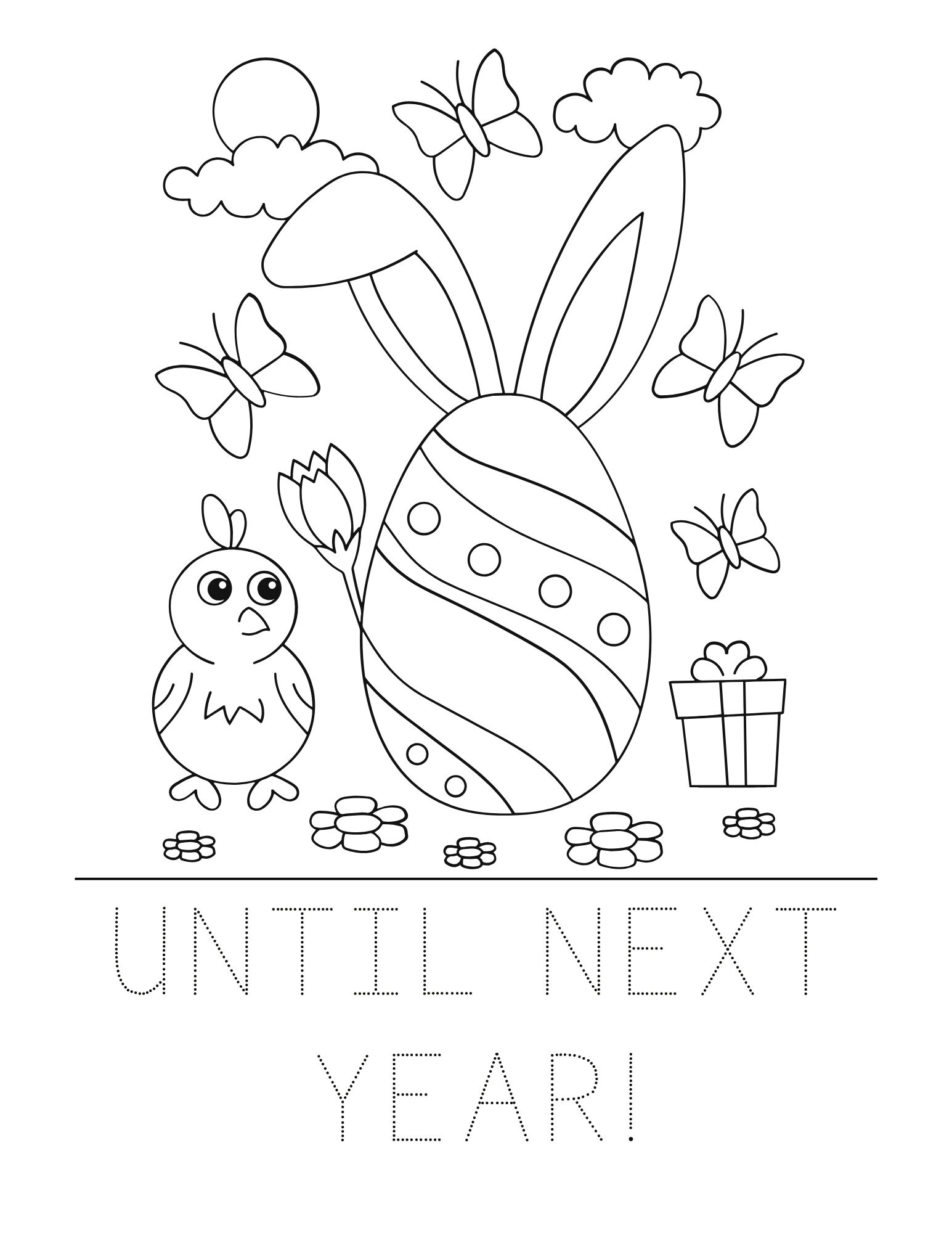 Kids Easter Coloring and Tracing 20 Pages Activity Printable Easter ...