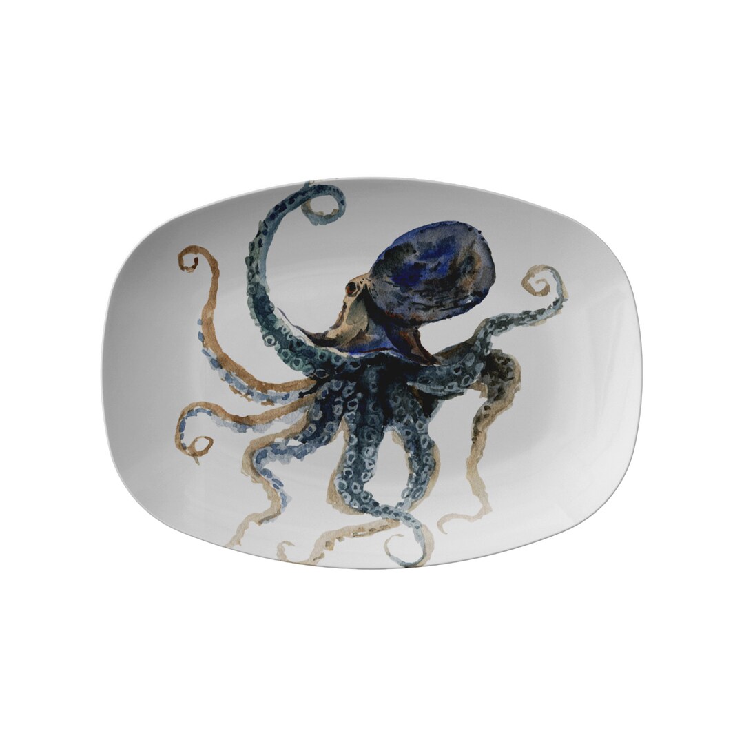 Octopus Watercolor Seafood Nautical Chef Fisherman Gift Engagement ...