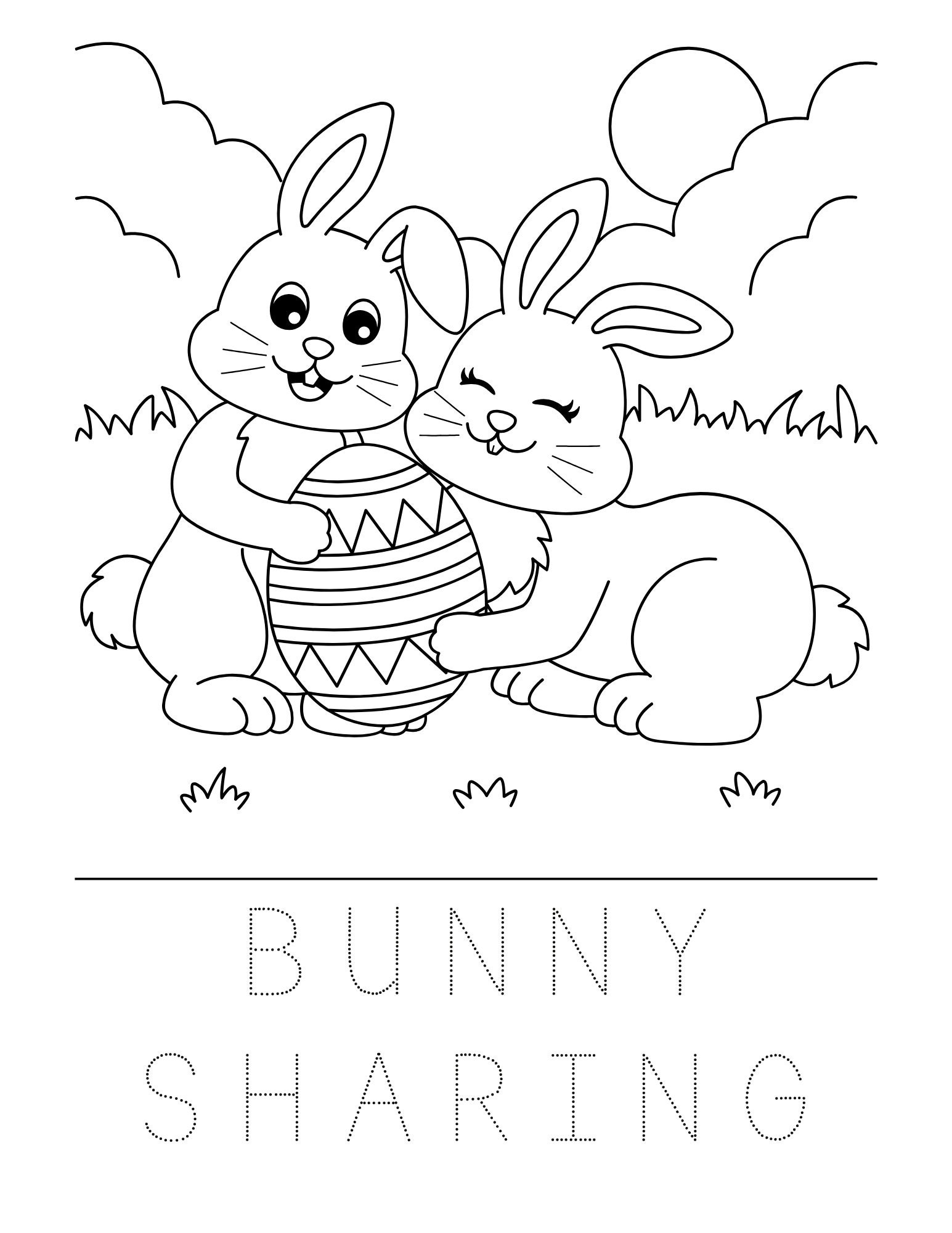 Kids Easter Coloring and Tracing 20 Pages Activity Printable Easter ...