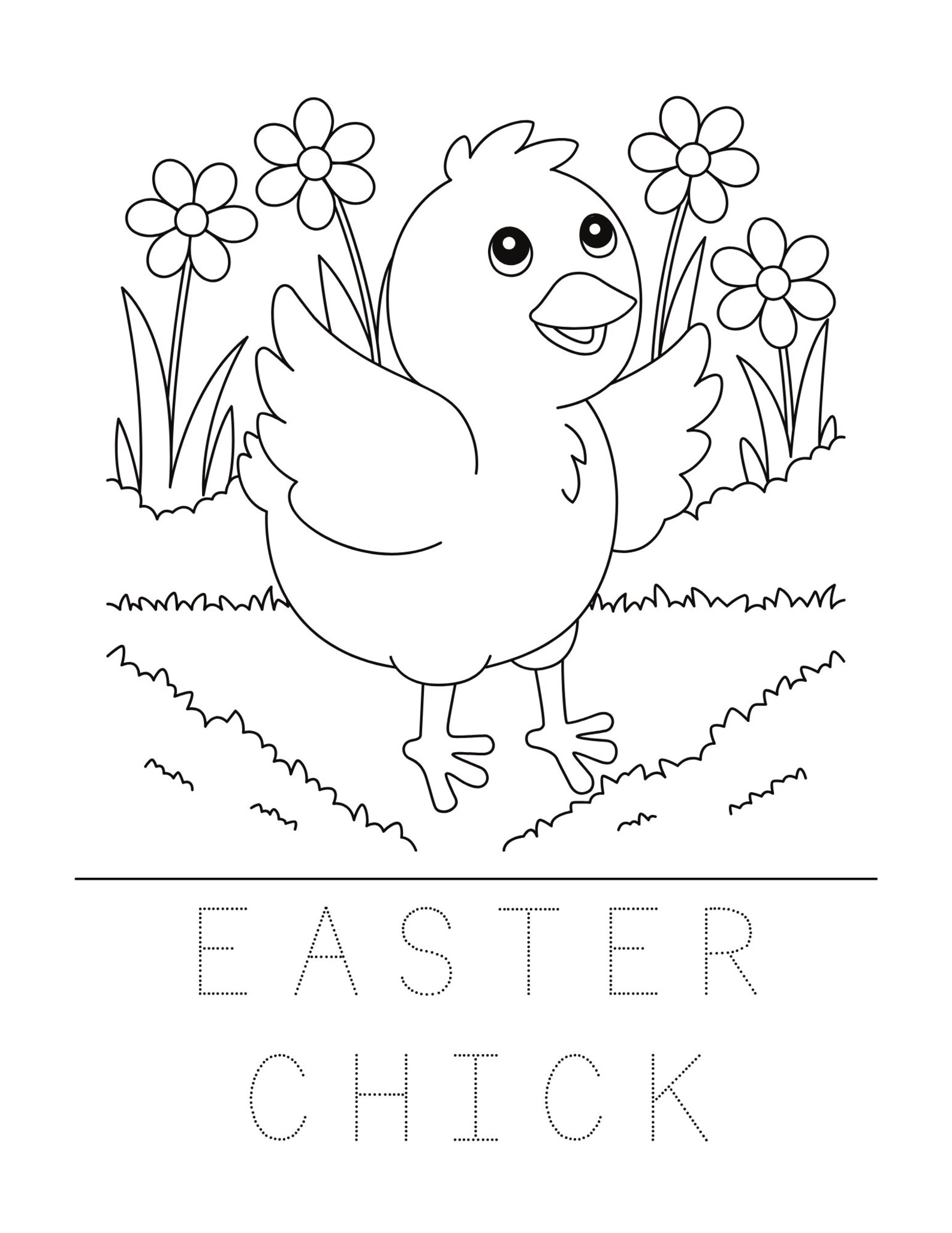 Kids Easter Coloring and Tracing 20 Pages Activity Printable Easter ...