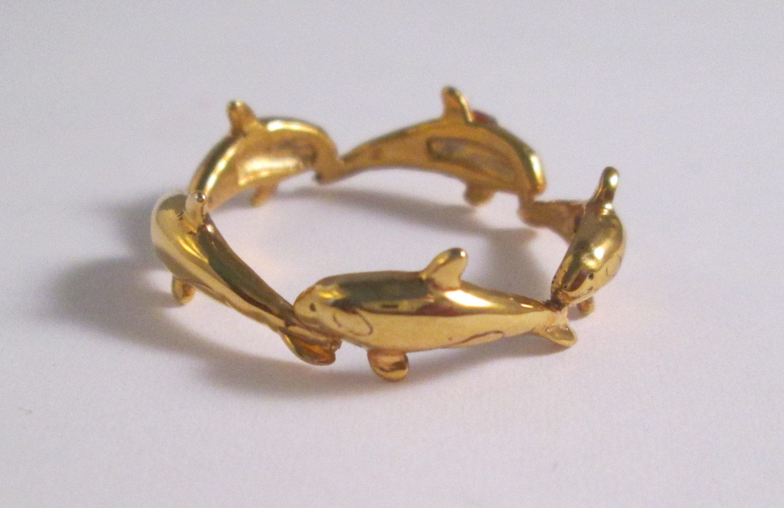 14KT Yellow Gold Orca Whale Band - Etsy Canada