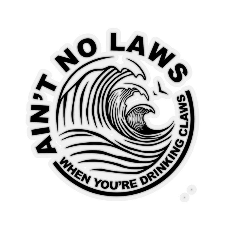 White Claw Aint No Laws Stickers Several Sizes Available | Etsy
