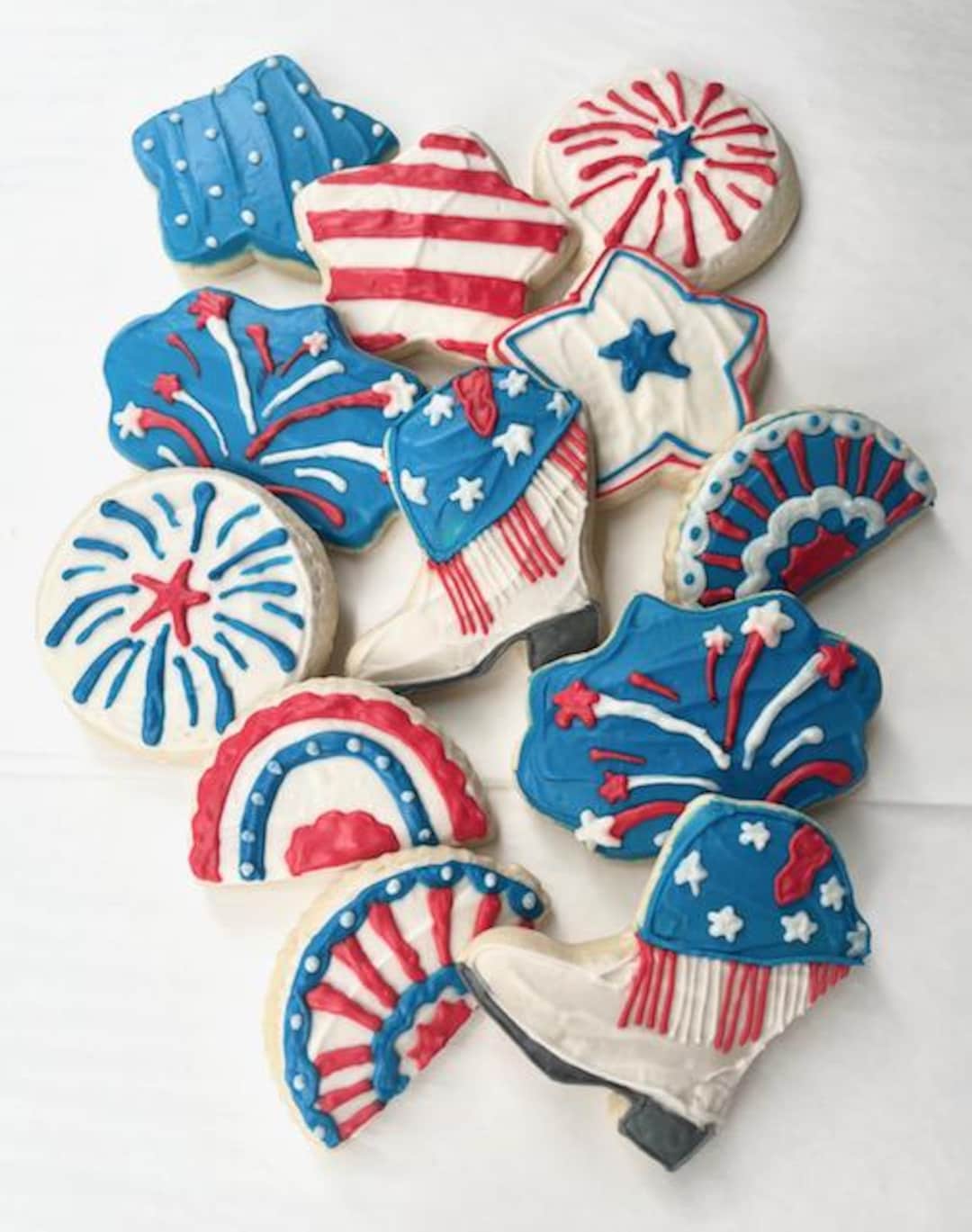 4th of July Sugar Cookies With Buttercream-patriotic Cowboy Boot ...