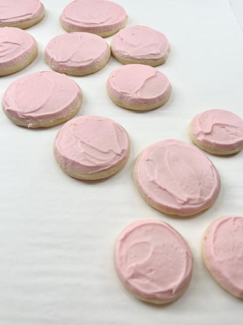 Custom Pastel Buttercream Sugar Cookies – Pink Frosted Party Favors - Etsy