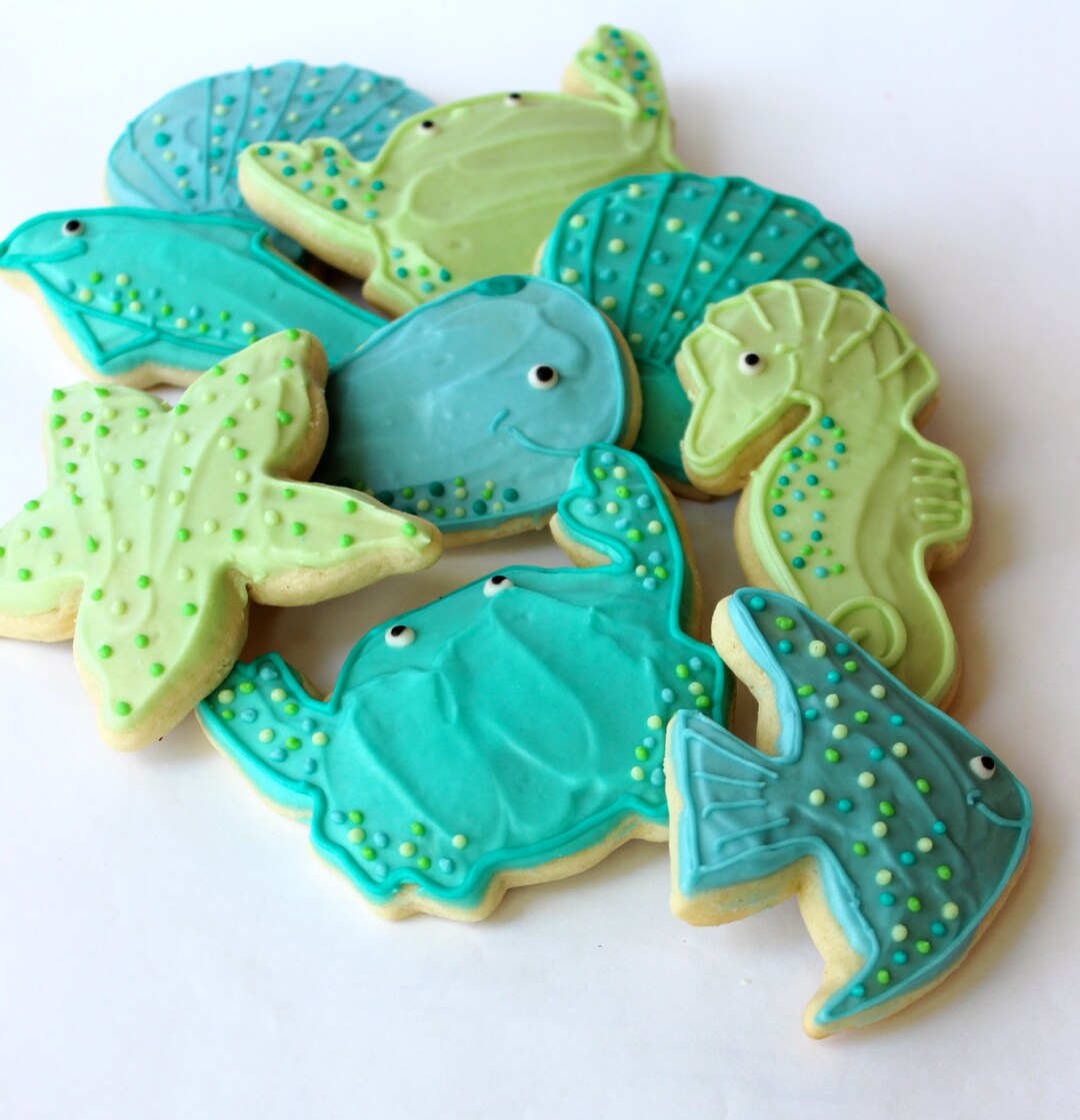 Under the Sea Sugar Cookies – Ocean Theme Baby Shower or Kids Party ...