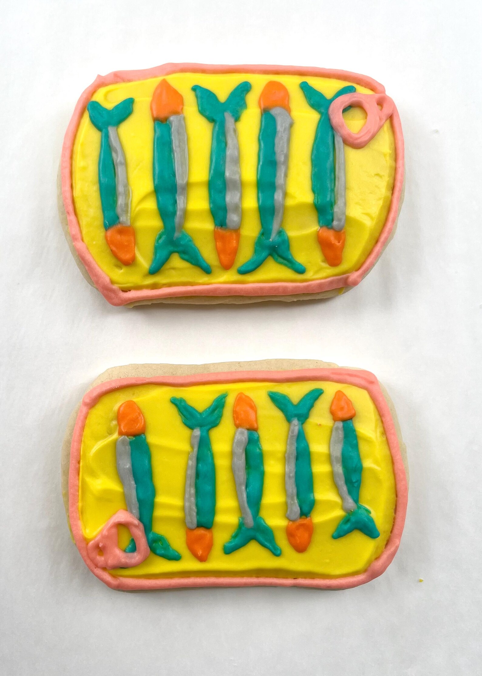 Tinned Fish Sugar Cookies With Buttercream – Sardine Can Cookie Set ...