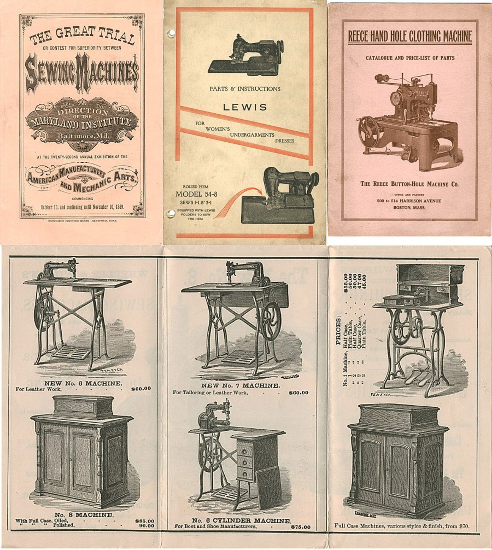 Collection of 530 Vintage/antique Sewing Machine Catalog & Trade ...