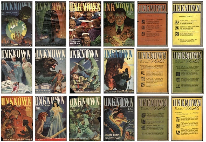 52 Vintage Science Fiction Pulp Magazine Fantastic Novels Unknown Pdf