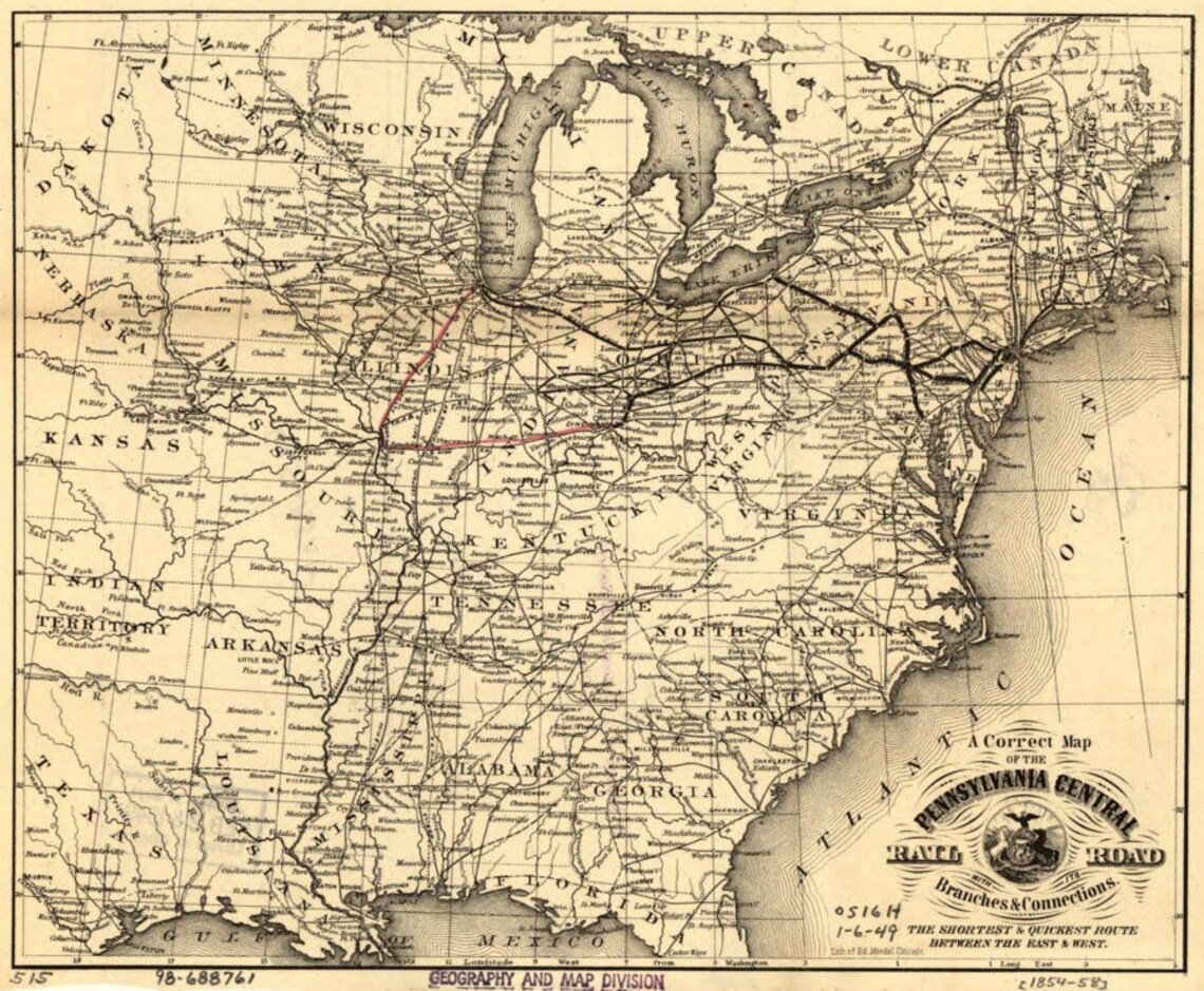 500 Vintage North America Railroad Map 1828s-1900s ultra High Res, .jpg ...
