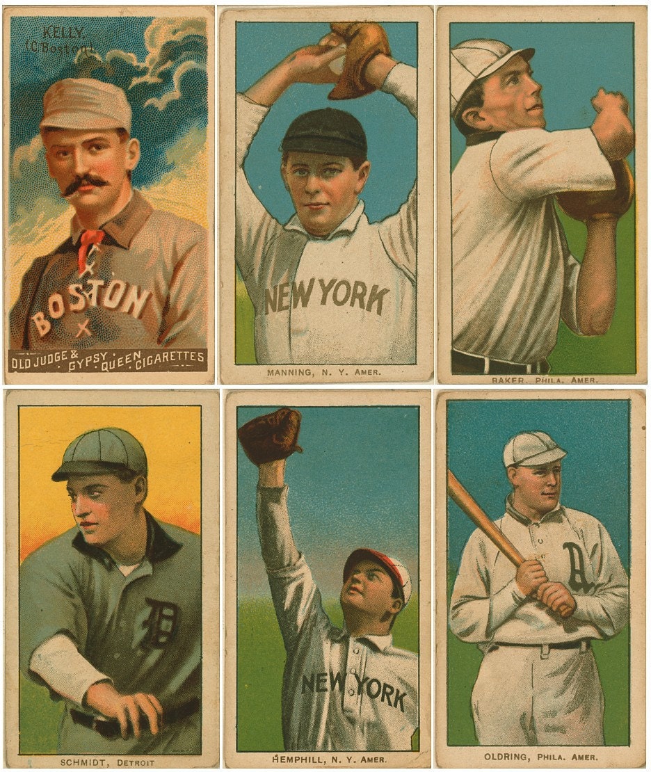 1119 RARE Vintage Baseball Trade Card Images 1880s-1910s | Etsy