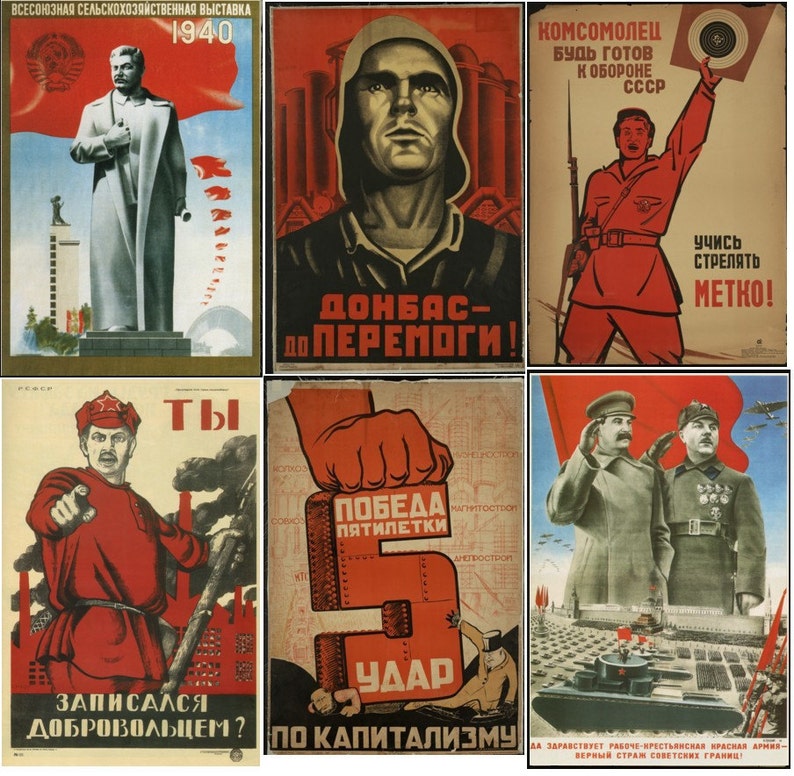 1,000 Rare Vintage Russia/soviet Communist Propaganda Posters hi ...