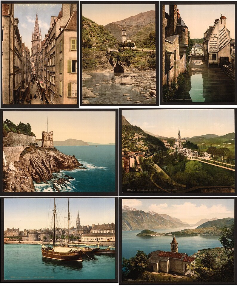 Collection of 1000 Rare Vintage Photochrom Postcard Images - Etsy