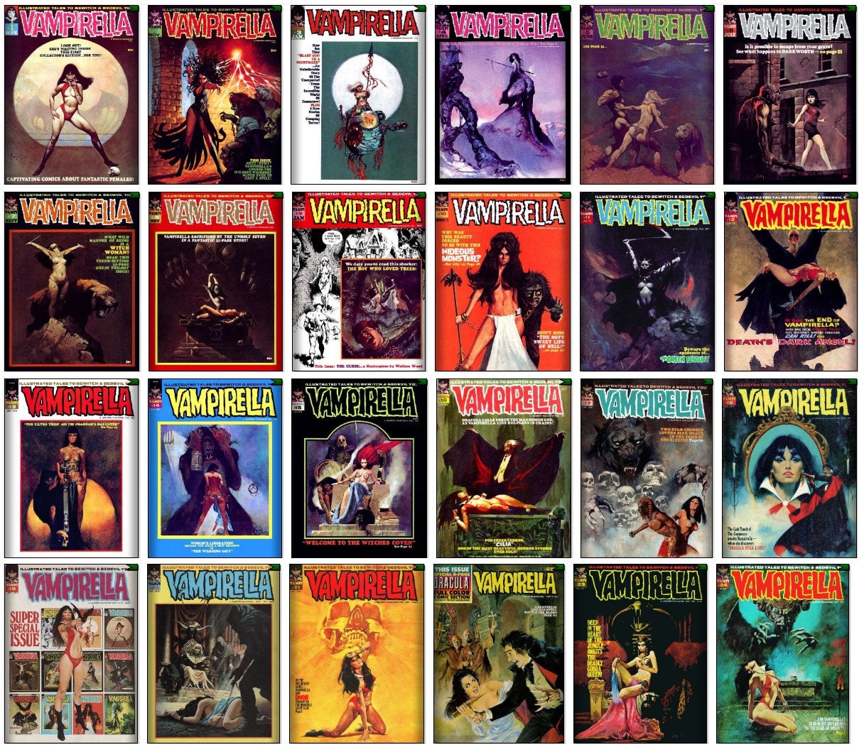 Warren Classic Comics VAMPIRELLA 1969 Complete Run 01-113 Annual 2 Dvds ...