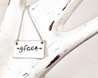 Name Necklace Pendant sterling Silver Personalized - Etsy