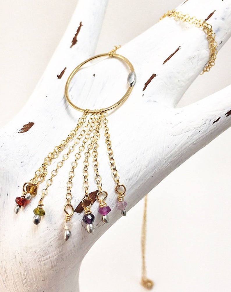 Sapphire Necklace - Long Dangle Necklace - Dangle Necklace Gold - Gold ...