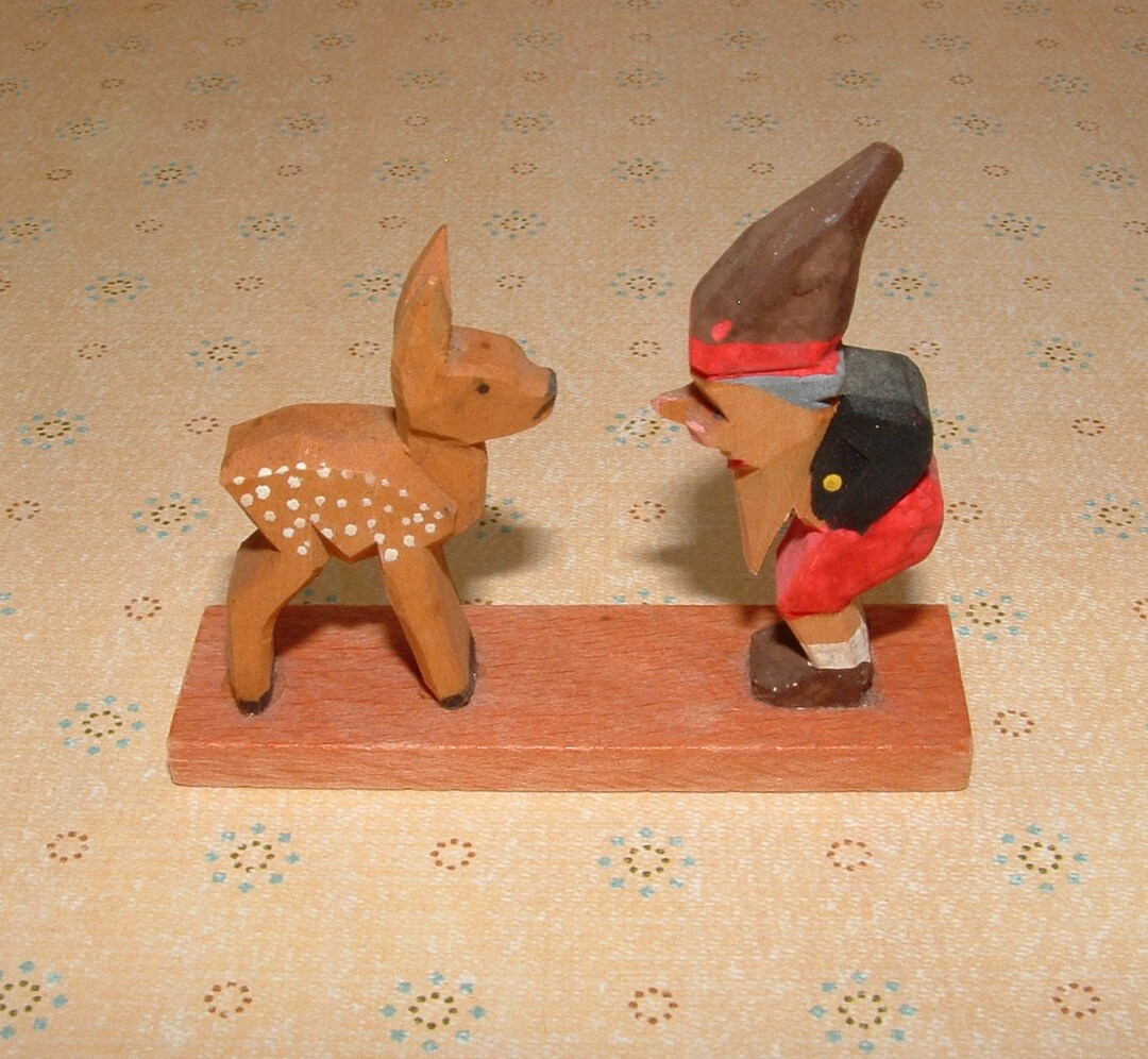 Vintage 1970's Erzgebirge, Emil Helbig, Wooden Hand Carved Miniature ...
