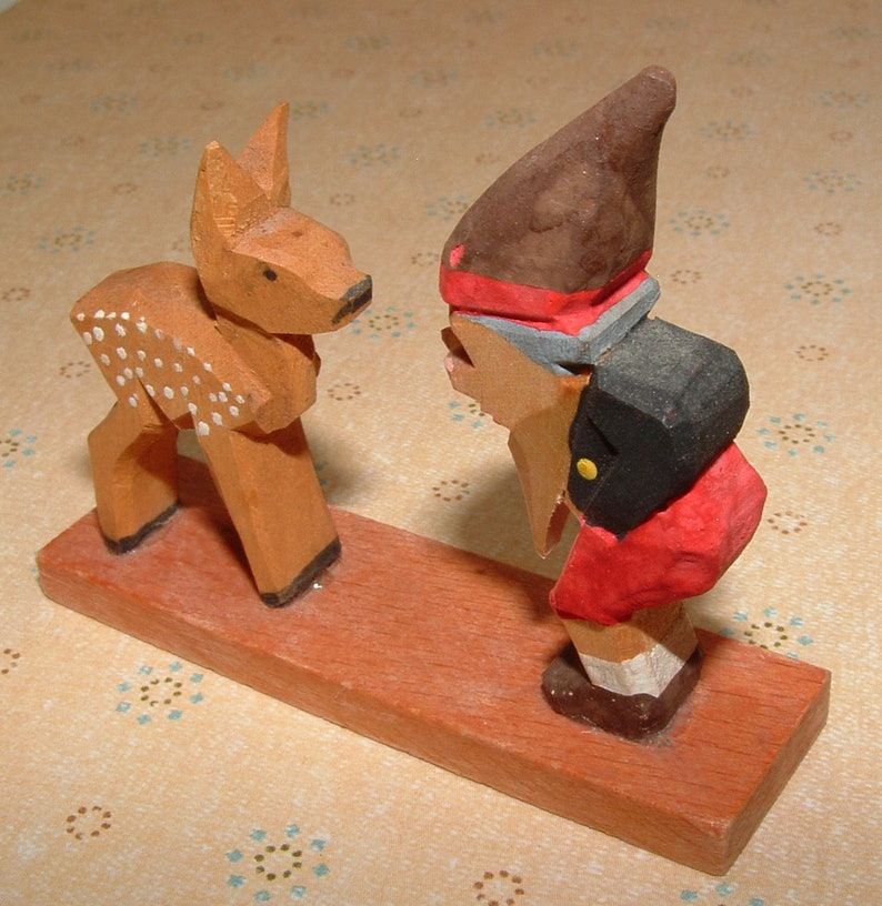 Vintage 1970's Erzgebirge, Emil Helbig, Wooden Hand Carved Miniature ...