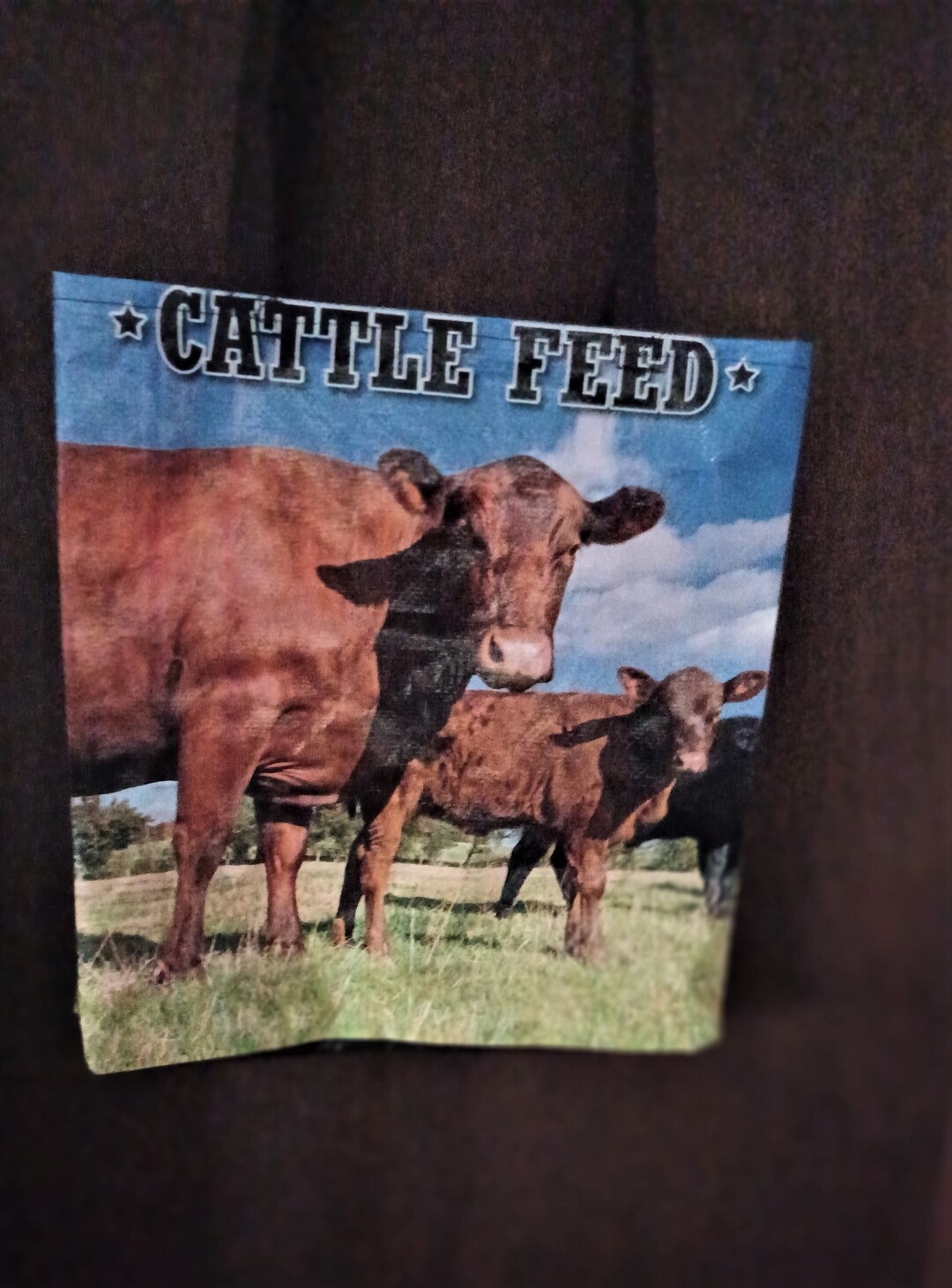 Brown Cows Cattle Feed Upcycled Tote Bag, Repurposed Tote, Feed Sack ...