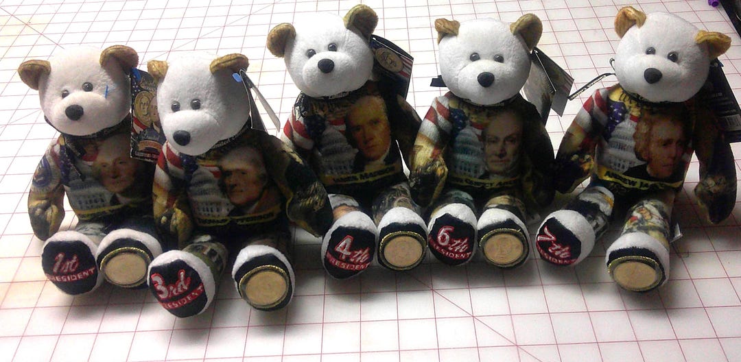 5 Quarter President Bears - Etsy