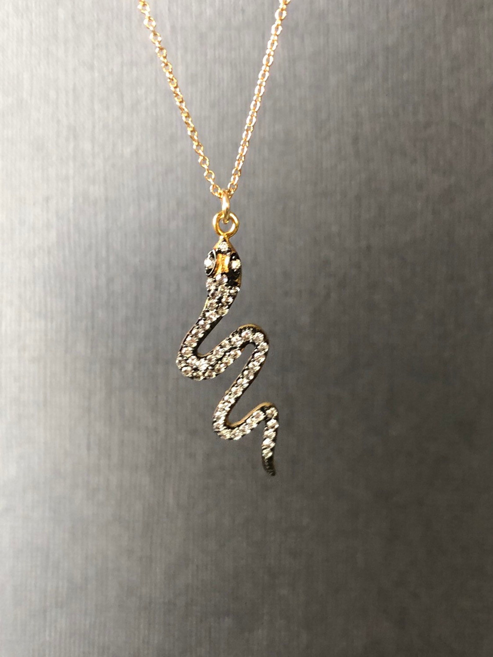 Collar de serpiente de oro joyería de serpiente joyería de | Etsy Collar de serpiente de oro joyería de serpiente joyería de | Etsy