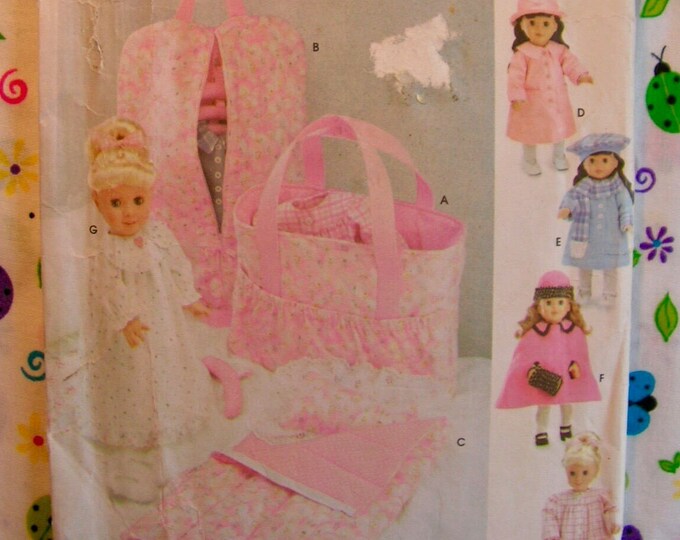 Simplicity 5421 | 18" Heirloom Doll Clothes Accessories Cut Used ...