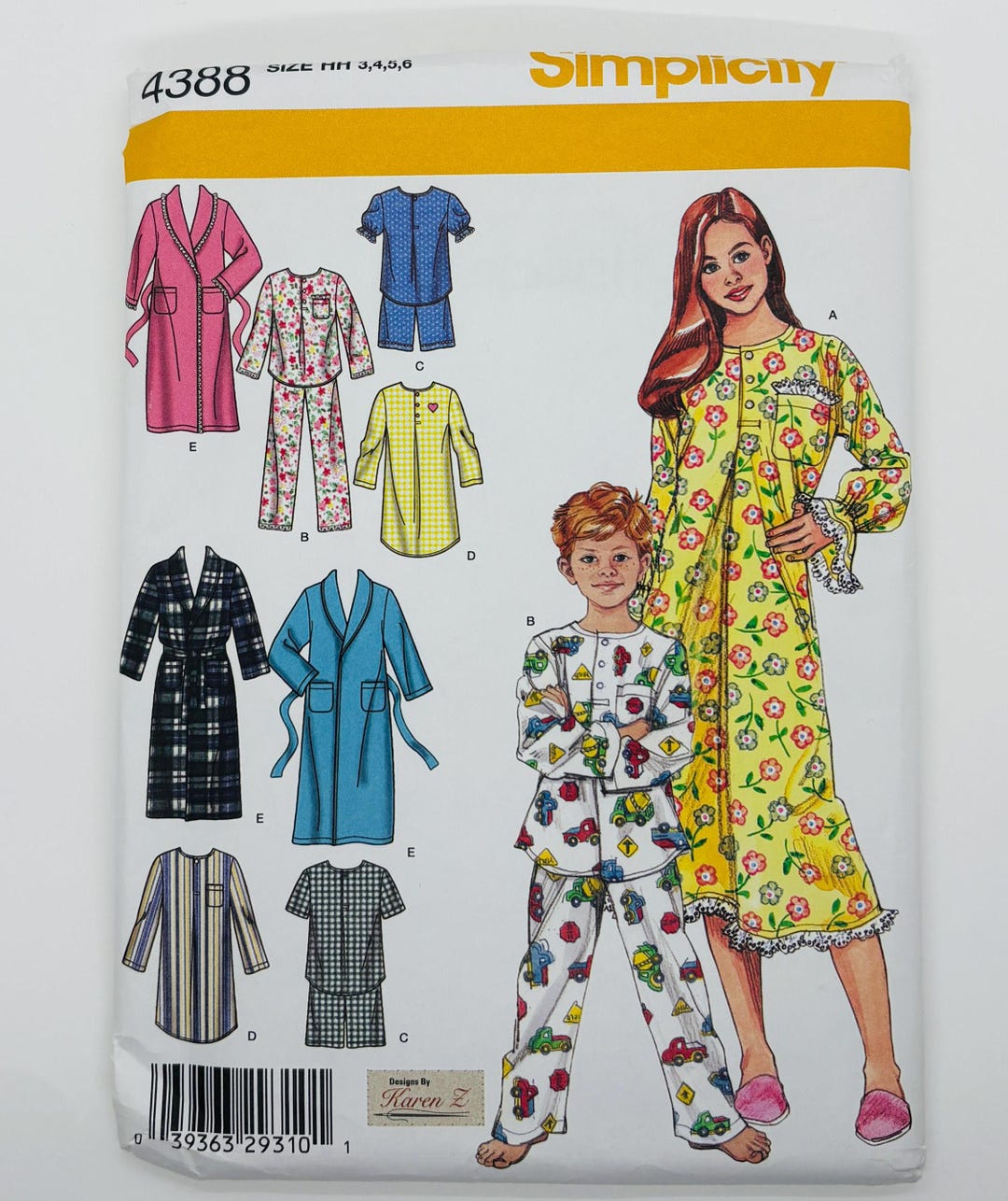 Simplicity 4388 Sewing Pattern: Child Nightshirt, Pajamas, Robe (sizes ...