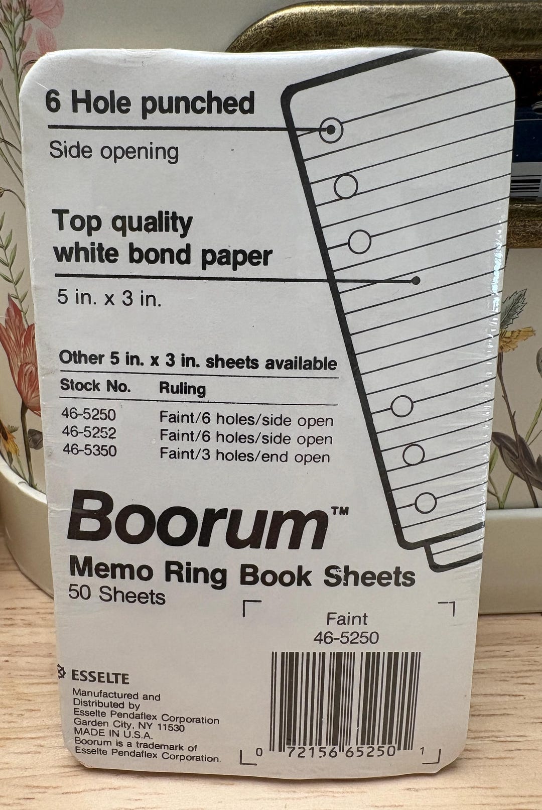 BOORUM Memo Ring Book Lined Sheets for 6-hole Punched Side Opening (50 Sheets) | 5"x3" | New in ...