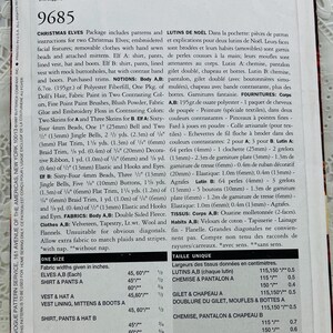 Vogue 9685 | 2 Lovable Christmas Elves & Clothes | Linda Carr Design ...