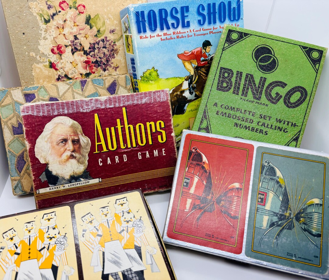 Vintage Empty Card Boxes Lot: Trains, Barbershop, Bingo - Etsy