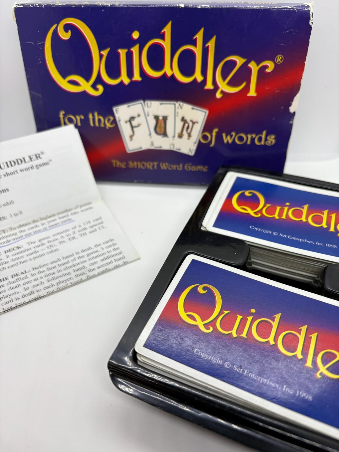 QUIDDLER the Short Word Game | Vintage 1998 Game for 1-8 Players Ages 8 ...