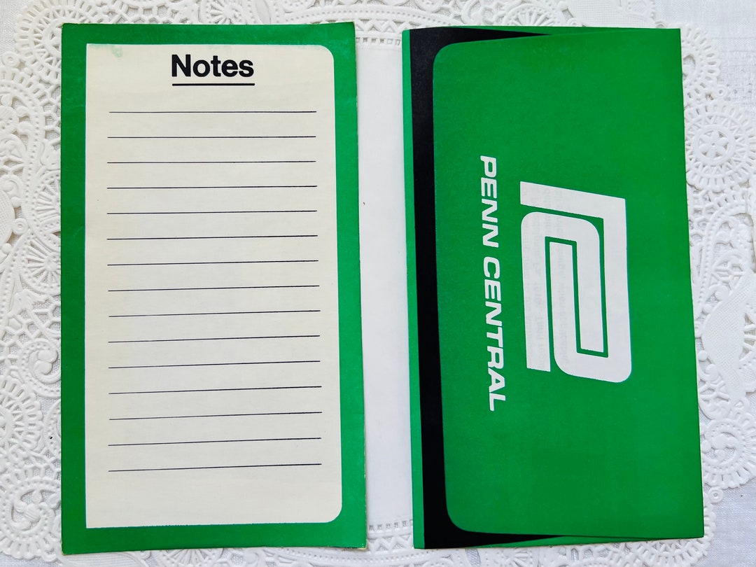 GREEN Penn Central Railroad Ticket Envelopes Vintage 1970s - Etsy